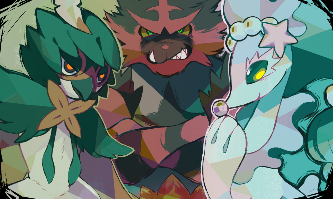 Alolan Starter Trio by dragonfruit666 | Pokémon Sun and Moon | Know ...