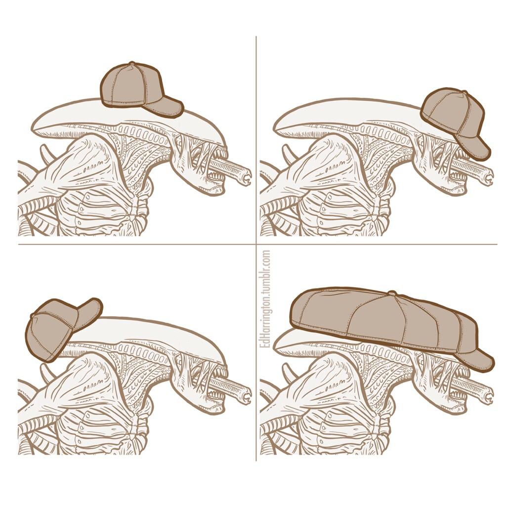 How does Aliens put on a cap | Alien | Know Your Meme