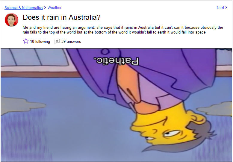 Pathetic Australian Rain | Principal Skinner's "Pathetic" | Know Your Meme