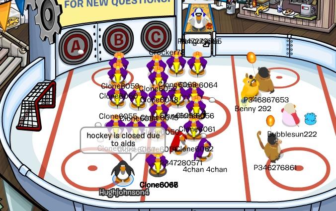 4chan Raid - Hockey's Closed | Club Penguin | Know Your Meme