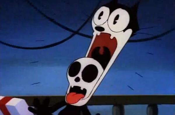 spooked | Felix the Cat | Know Your Meme