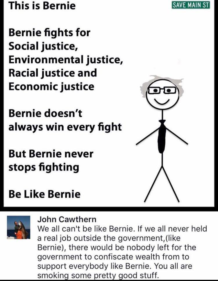 Be like Bernie. | Counter-Signal Memes | Know Your Meme