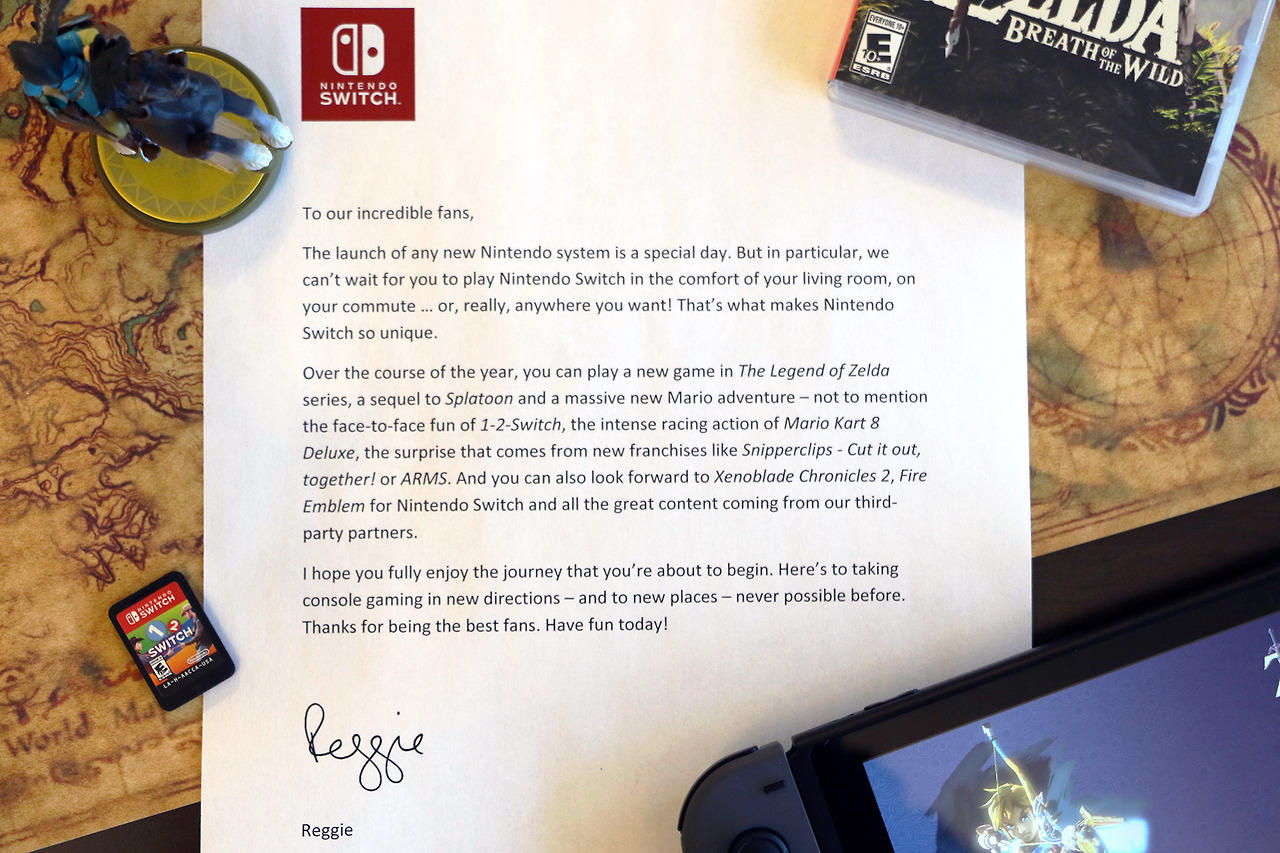 Reggie's message on the Nintendo Switch launch | Nintendo Switch | Know ...