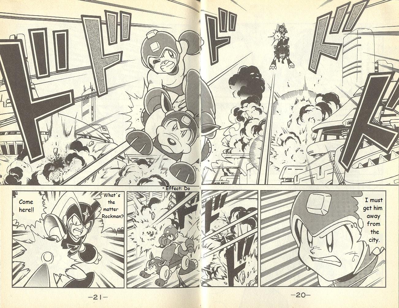 Megaman 8 comic/manga scan, Bass attacking rockman from behind | Mega ...