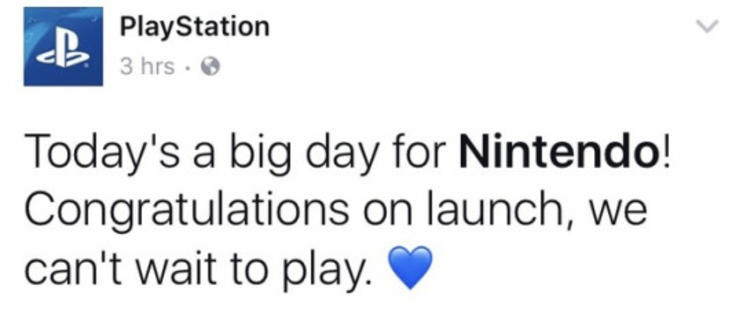 Playstation Twitter displaying good sportsmanship | Nintendo Switch ...