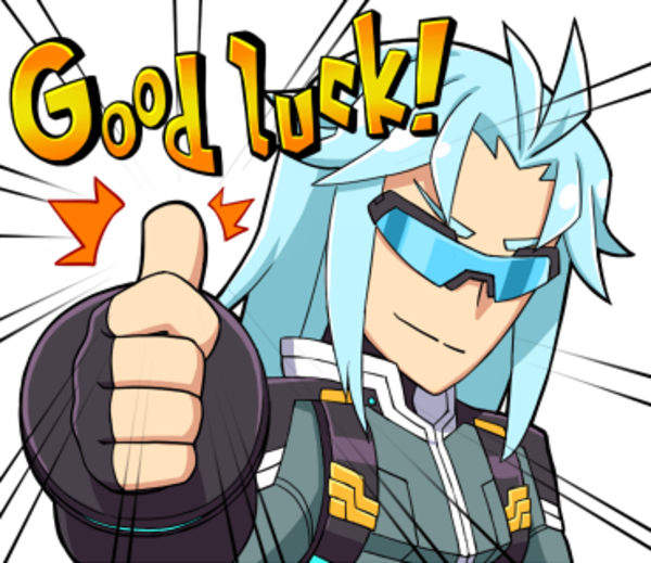 Good luck! | Azure Striker Gunvolt | Know Your Meme