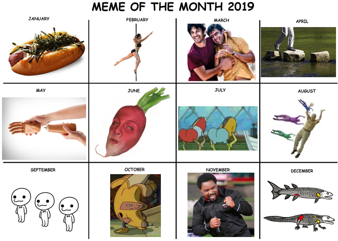 Meme of the month 2019 | Meme of the Month Calendars | Know Your Meme