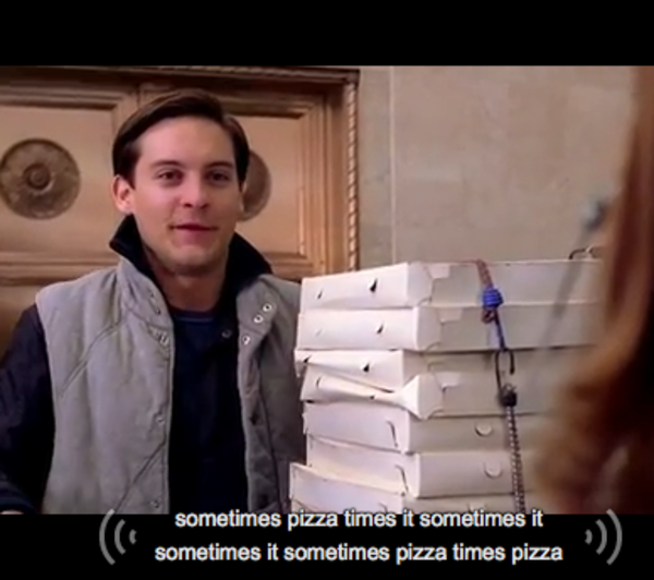 sometimes pizza times it... you can read the rest | Spider-Man 2 Pizza ...