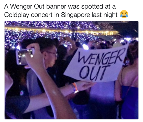 At a Coldplay Concert | Wenger Out | Know Your Meme