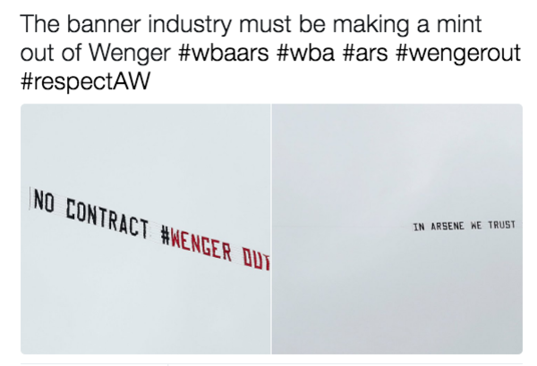 Plane Banner | Wenger Out | Know Your Meme