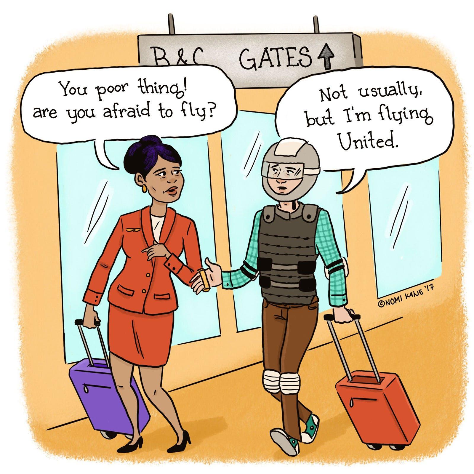 Fly the Unfriendly Skies by Nomi Kane | United Airlines Passenger ...