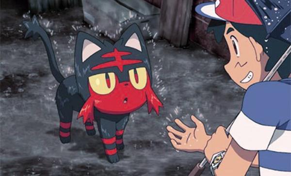 Ash and Litten (Official TCG art) | Pokémon Sun and Moon | Know Your Meme