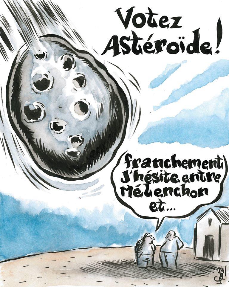 "Vote Asteroid" - by Charlie Hebdo | 2017 French Presidential Election ...