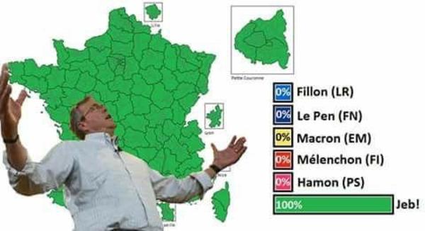 Jeb! wins it all | 2017 French Presidential Election | Know Your Meme