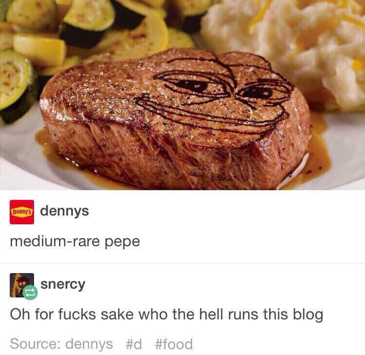 Medium-Rare Pepe | Denny's | Know Your Meme