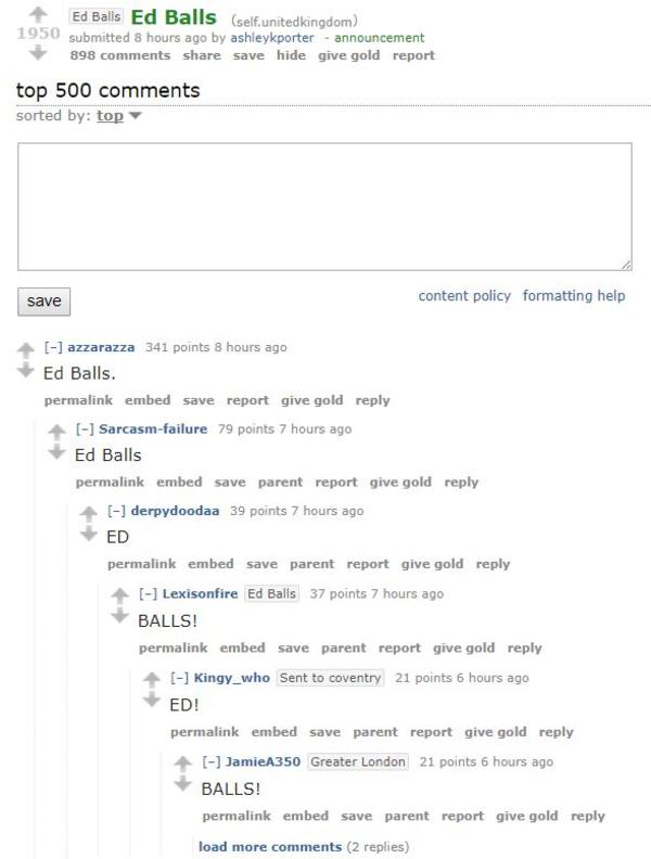 Ed Balls Day thread on /r/unitedkingdom | Ed Balls | Know Your Meme