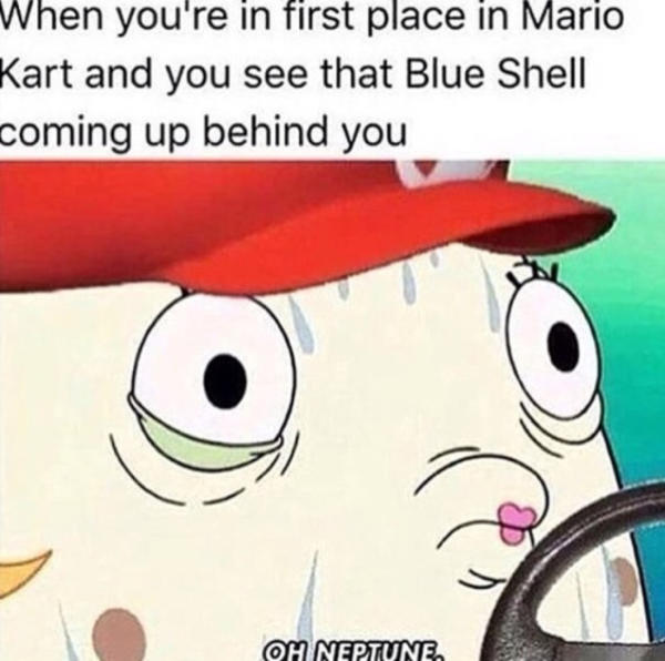 *Warning Sound Starts Playing* | Mario Kart Blue Shell | Know Your Meme