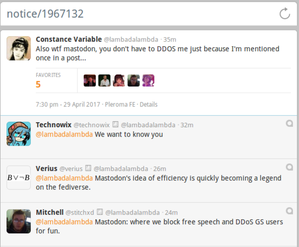 DDOS again and again | Mastodon | Know Your Meme