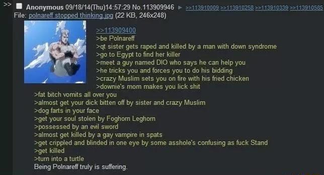 The terrible life of Polnareff | JoJo's Bizarre Adventure | Know Your Meme