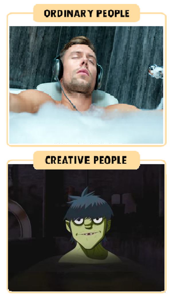 Creative bath | How Creative People See the World | Know Your Meme