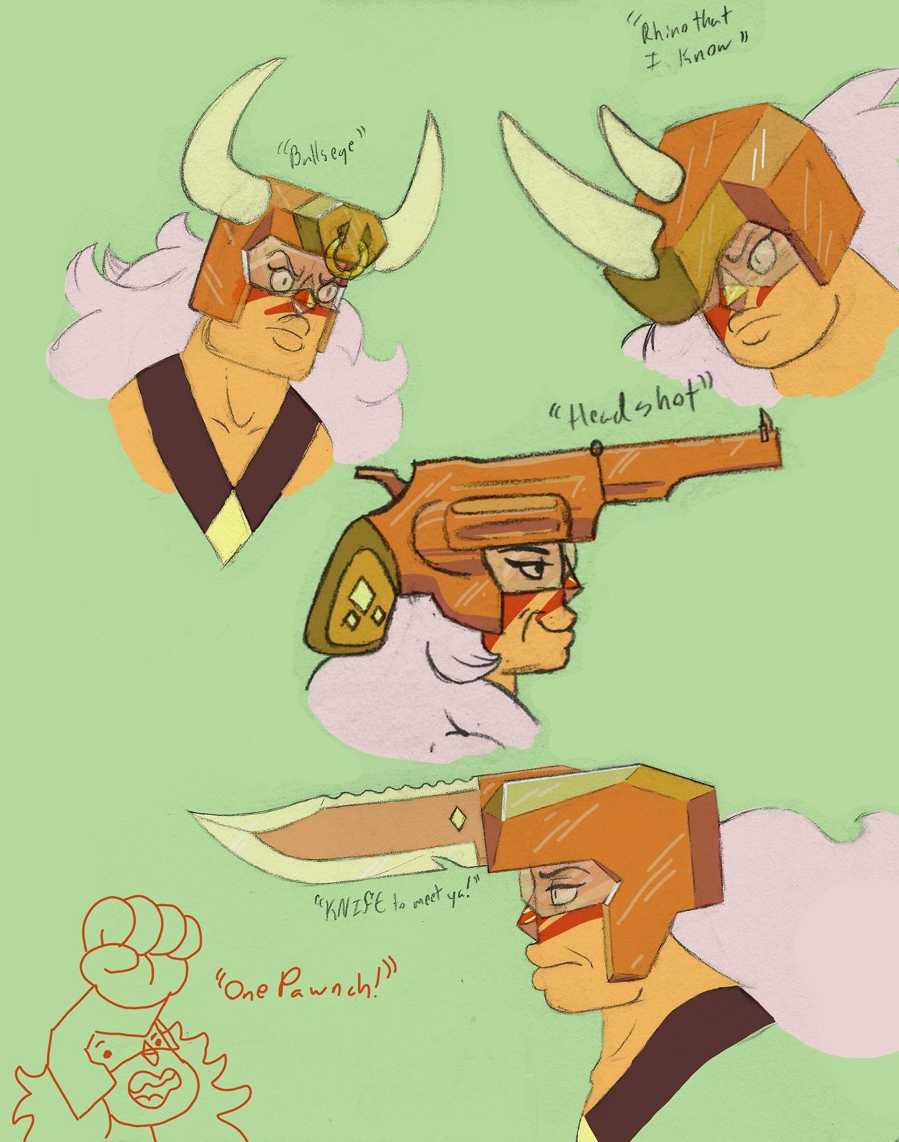 “Four very well-thought out redesigns of Jasper’s helmet and one last ...