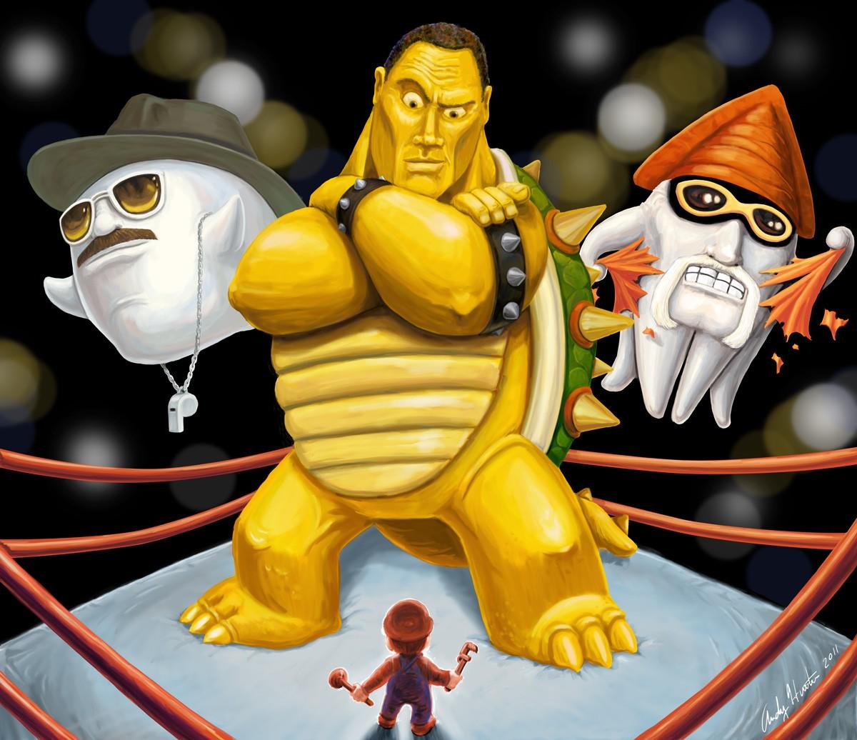 Mario vs Bowser "The Rock" Johnson | Super Mario | Know Your Meme