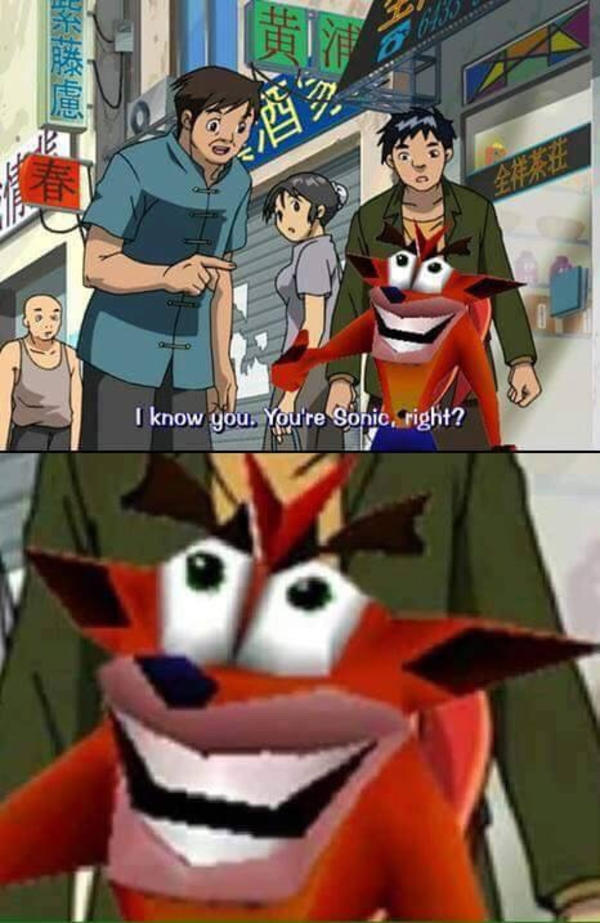 I know you. You're Sonic, right? | Crash Bandicoot | Know Your Meme