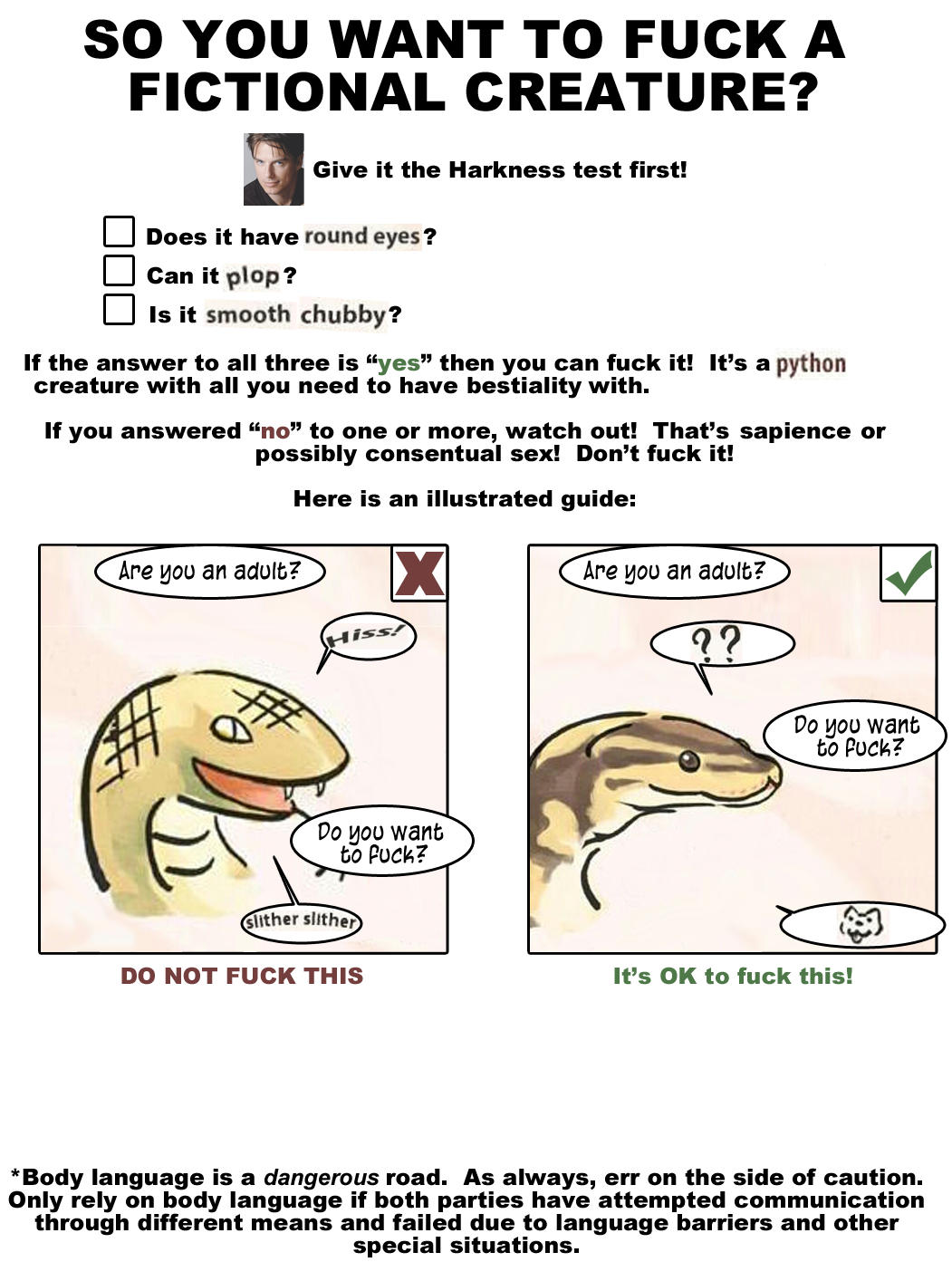 Jack Harkness Snek test | Harkness Test | Know Your Meme