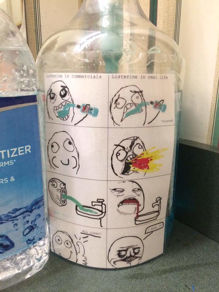 Listerine in commercials vs. real life | Rage Comics | Know Your Meme
