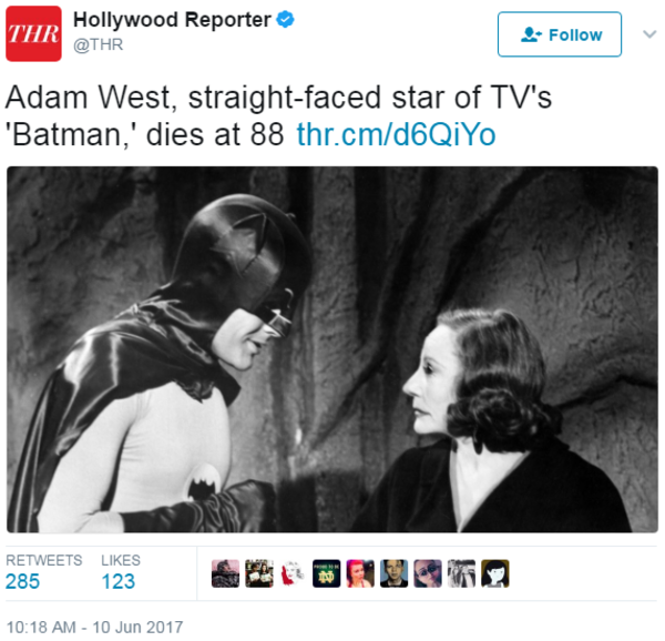 Adam West dies at the age of 88. | Batman | Know Your Meme