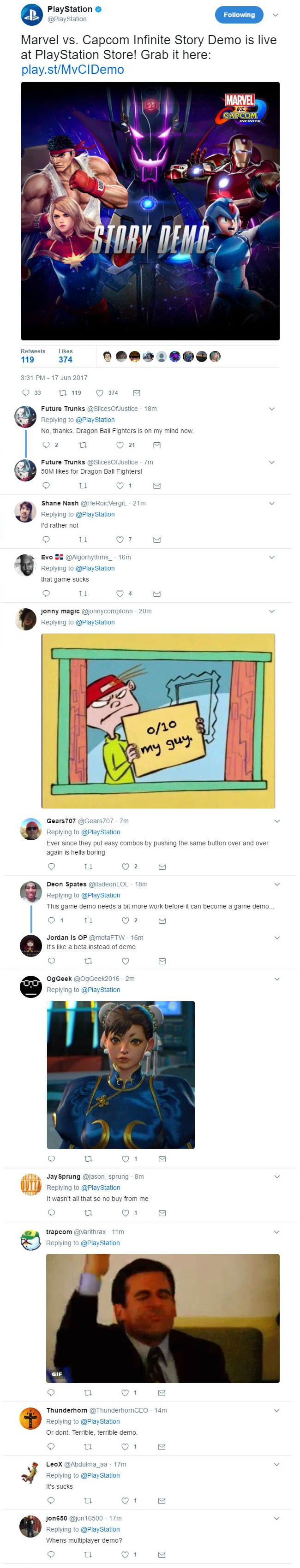 MVCI Story Demo Feedback | PlayStation | Know Your Meme