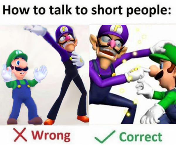 How Waluigi talks to Luigi | How To Talk To Short People | Know Your Meme