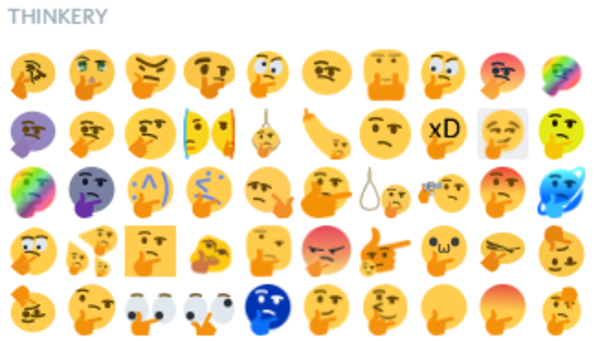 A fine selection | Thinking Face Emoji 🤔 | Know Your Meme