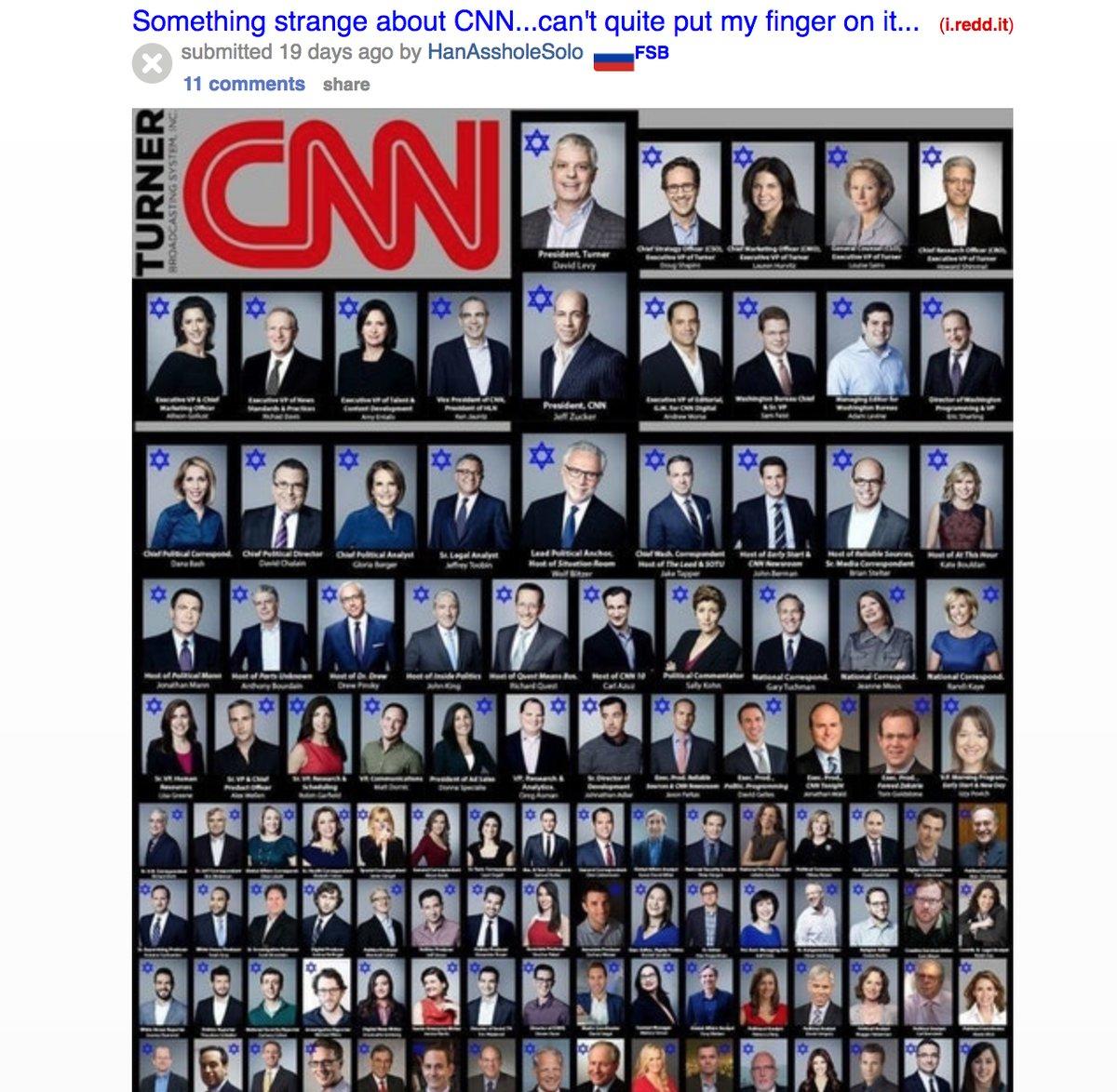 Jewish Stars next to CNN employees | Alt-right | Know Your Meme