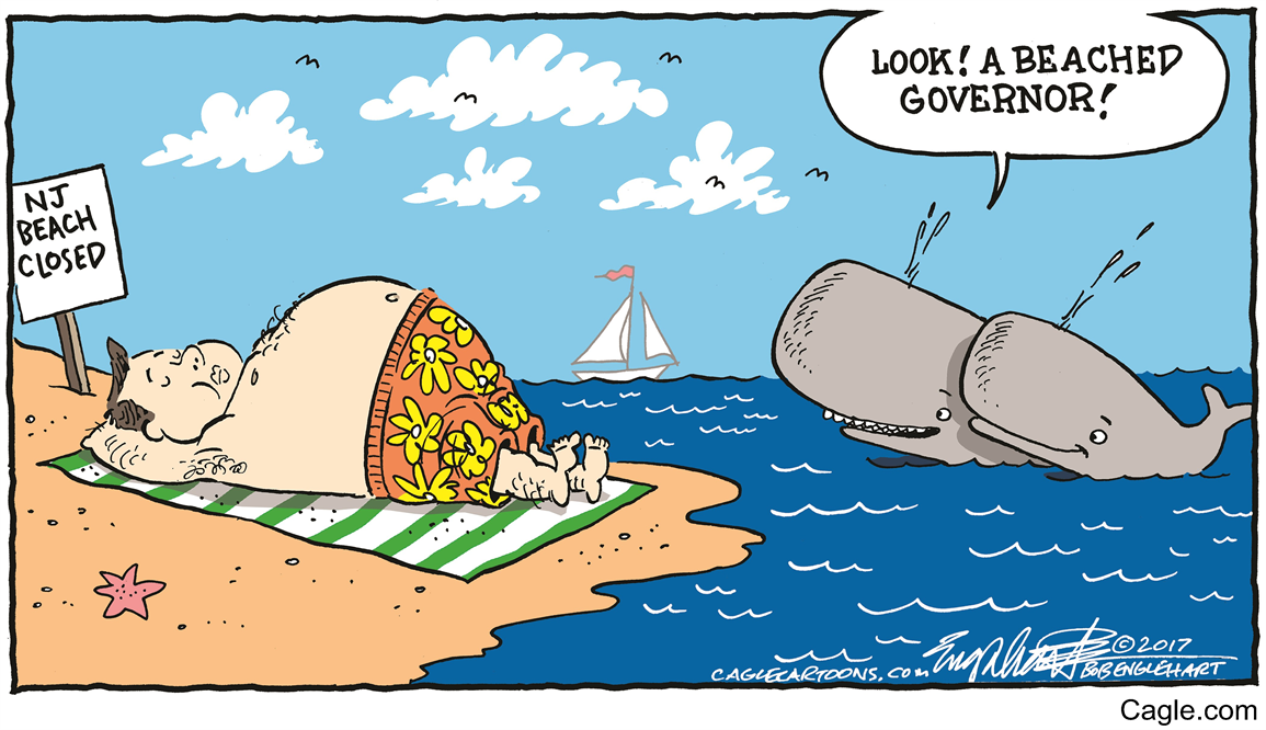 Chris Christie by Bob Englehart | Chris Christie Beach Picture | Know ...