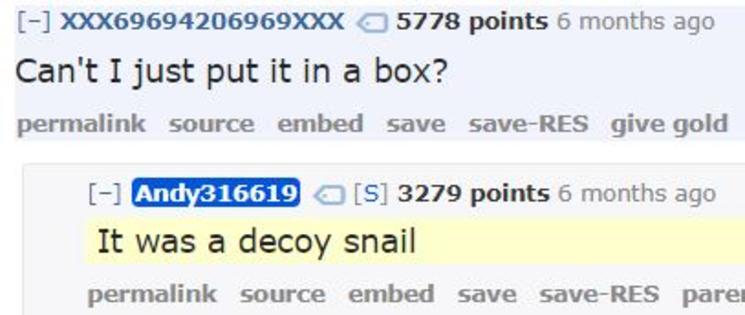 "It was a decoy snail" | Immortal Snail | Know Your Meme