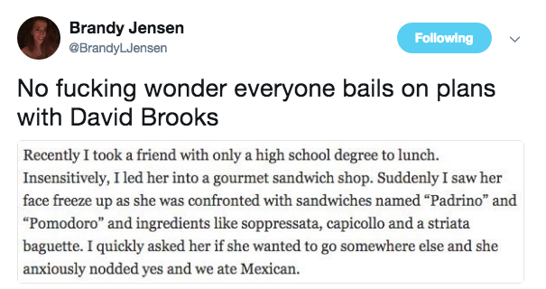 No Wonder No One Wants to Hang Out With David Brooks | David Brooks ...