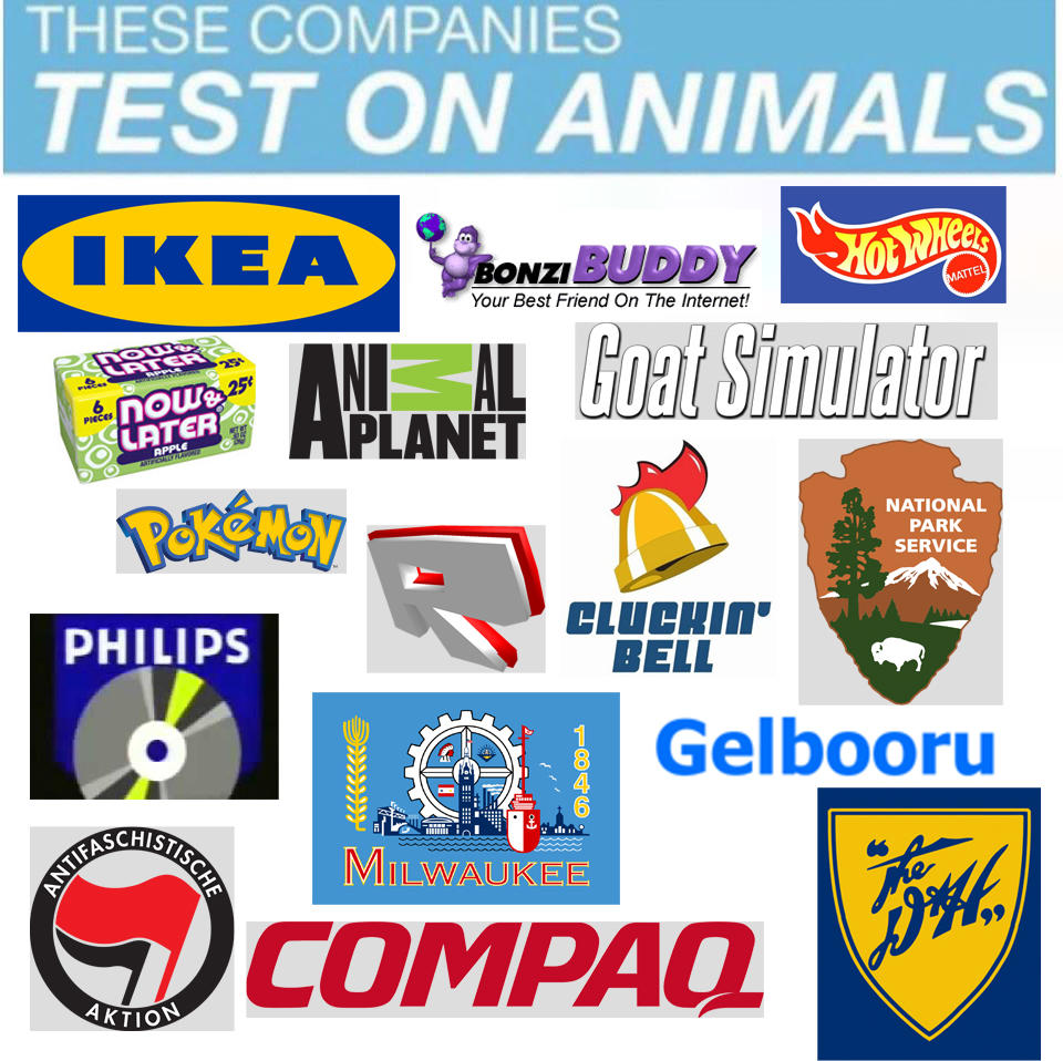 A collection of companies | These Companies Test On Animals | Know Your ...