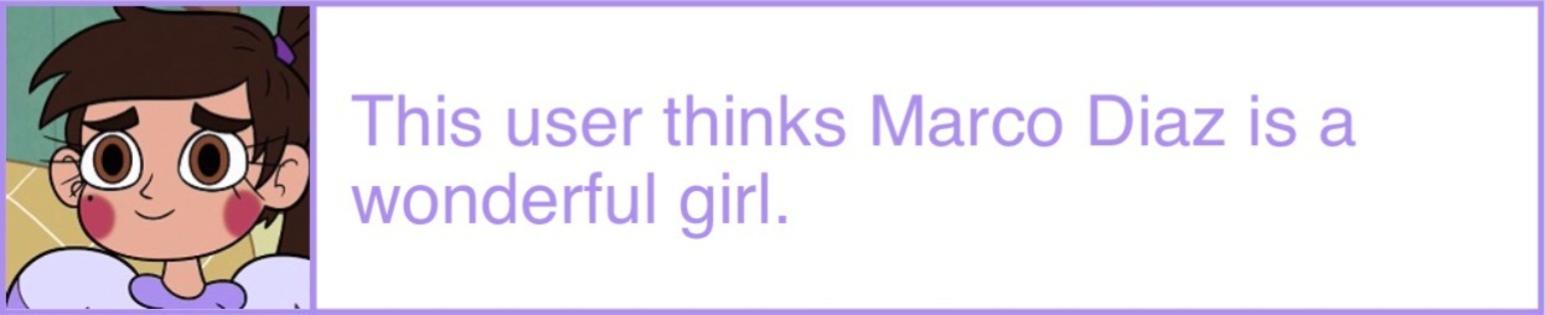 This user thinks Marco Diaz is a wonderful girl. | Trans Marco Theory ...