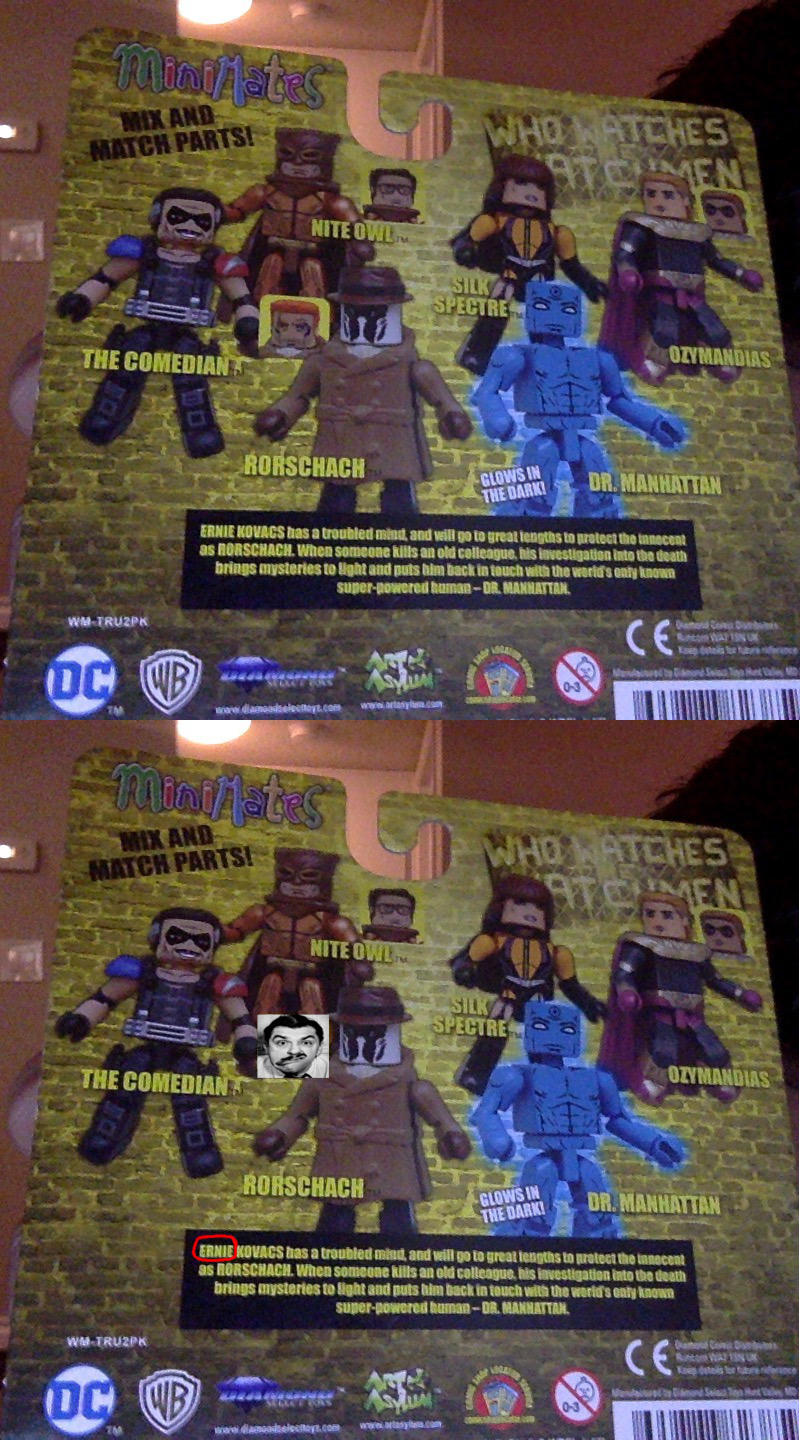 Watchmen Minimates Rorschach Typo | Watchmen | Know Your Meme