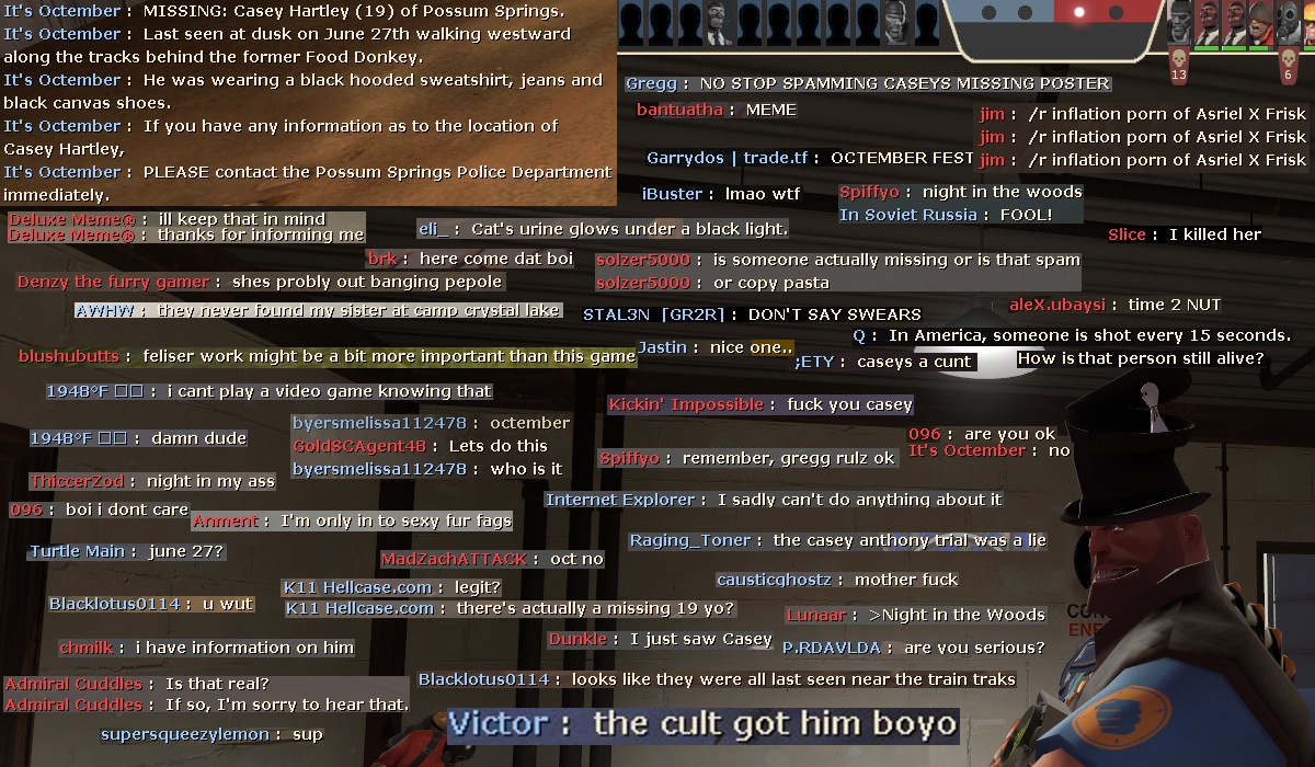 Searching For Casey Hartley in TF2 of all Places.... | Night in the ...