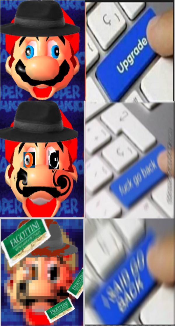 Mario head upgrade | Upgrade Button | Know Your Meme