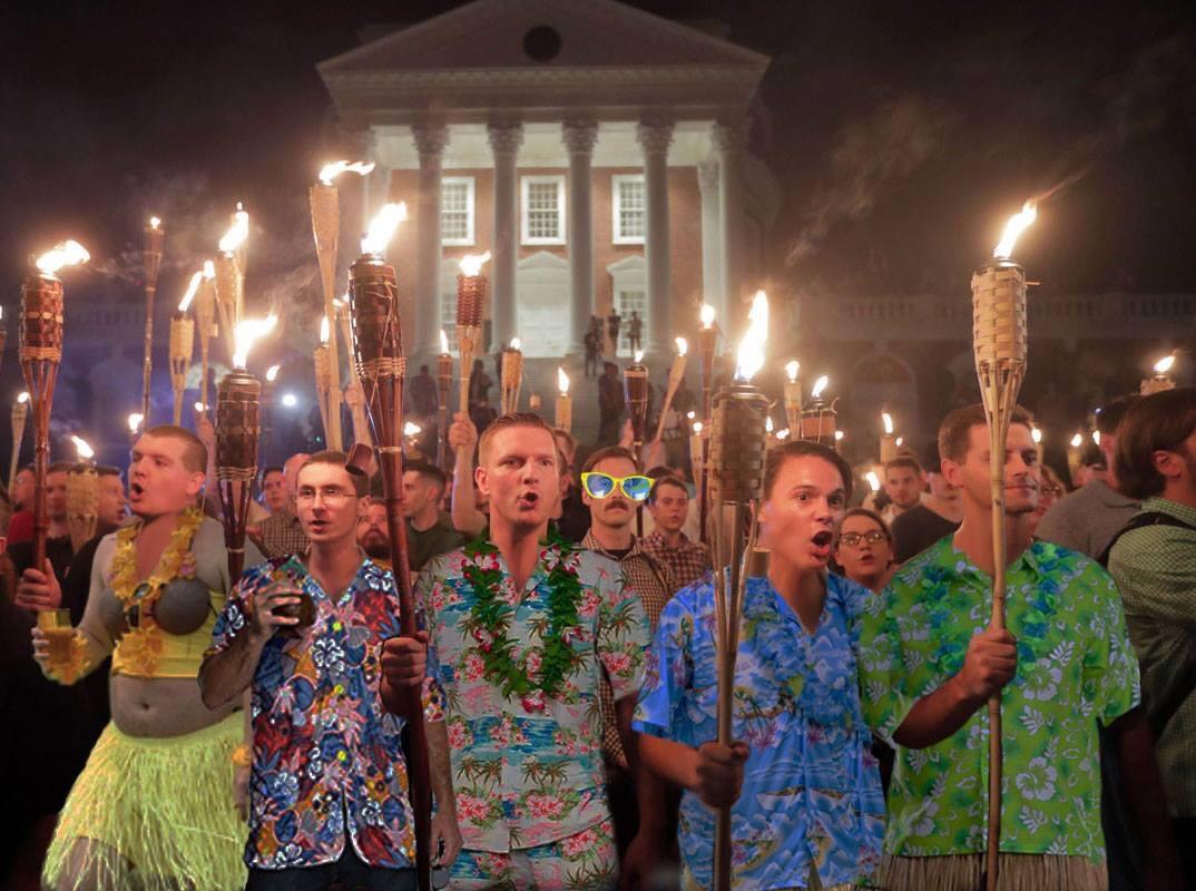 tiki torch party | 2017 Unite the Right Rally | Know Your Meme