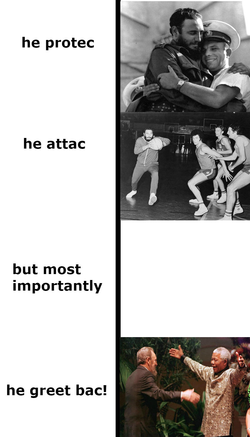 He does it all | He Protec but He Also Attac | Know Your Meme