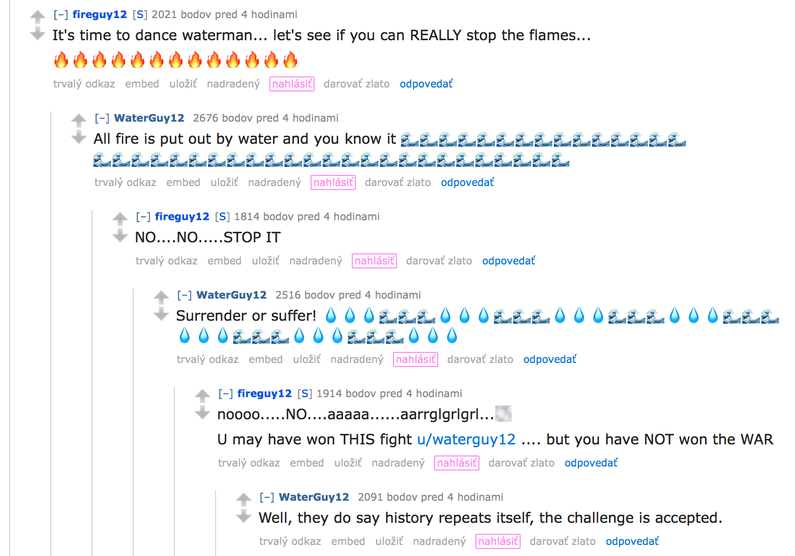 The great battle between Water and Fire - 1 | WaterGuy12 | Know Your Meme