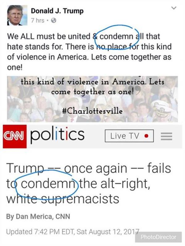 Condemnation | 2017 Unite the Right Rally | Know Your Meme