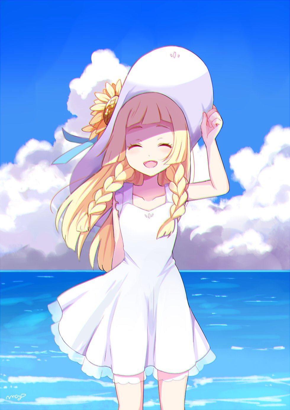 Lillie in a sundress | Pokémon Sun and Moon | Know Your Meme