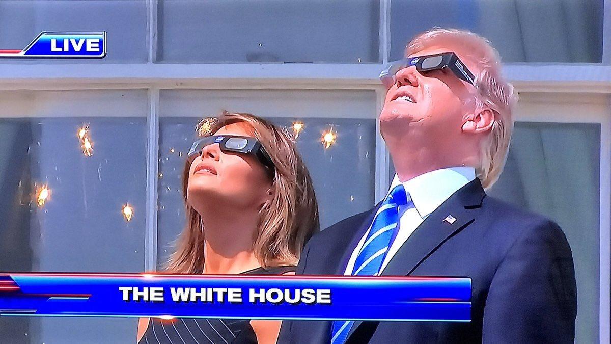 Trump Staring at the Sun with Protective Eyewear | Donald Trump Staring ...
