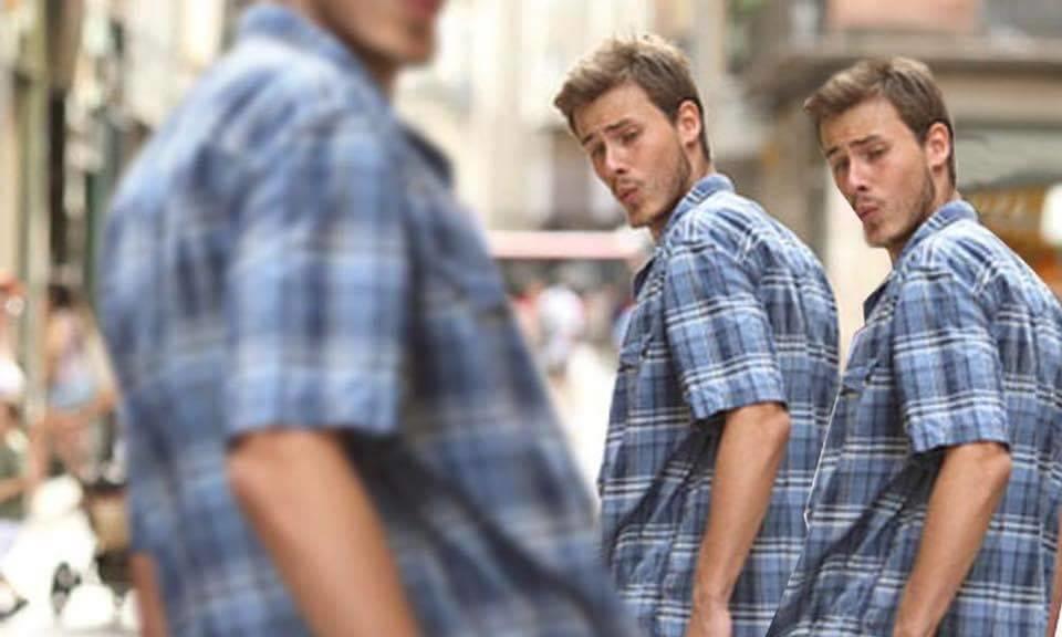 Men Looking at Other Self Clone | Distracted Boyfriend | Know Your Meme