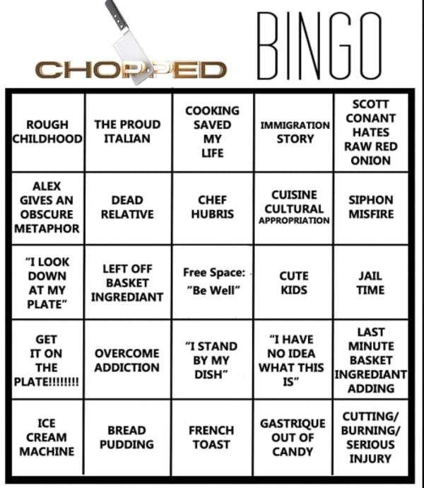 Chopped Bingo | Chopped | Know Your Meme